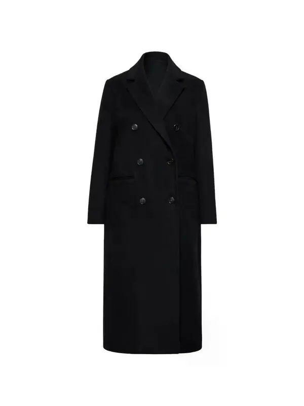 REFORMATION Lucas Double-breasted Coat - Black
