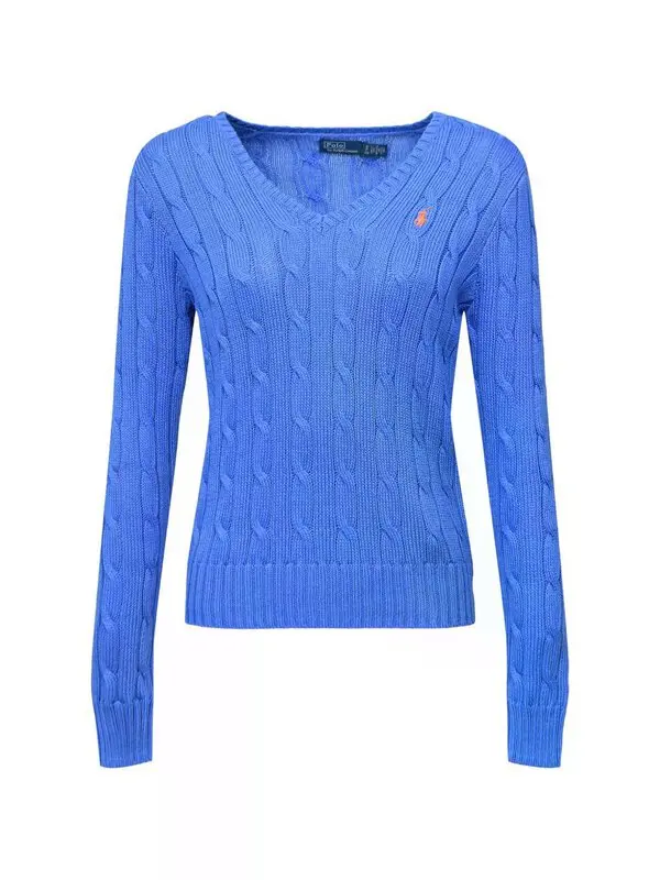 Polo Ralph Lauren Cable-knit V-neck Sweater - Blue