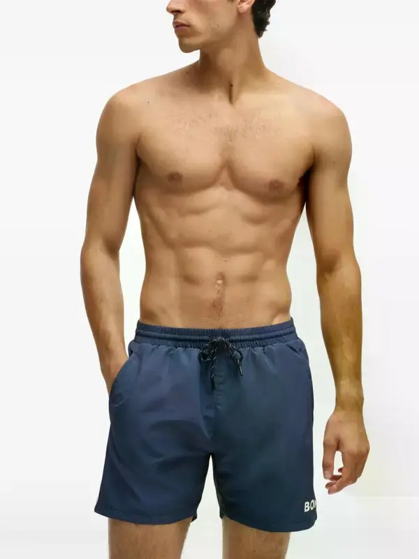 BOSS Logo-print Swim Shorts