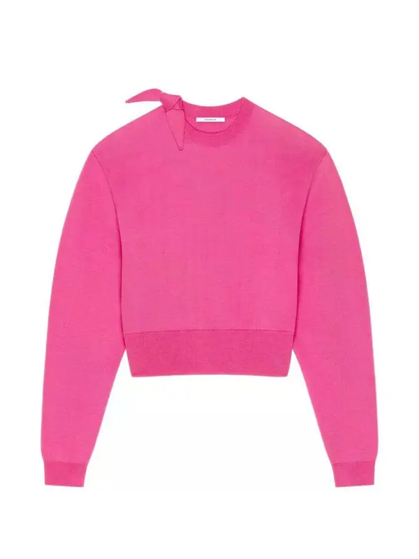 Givenchy Crew-neck Sweater With Tie Detail - Pink