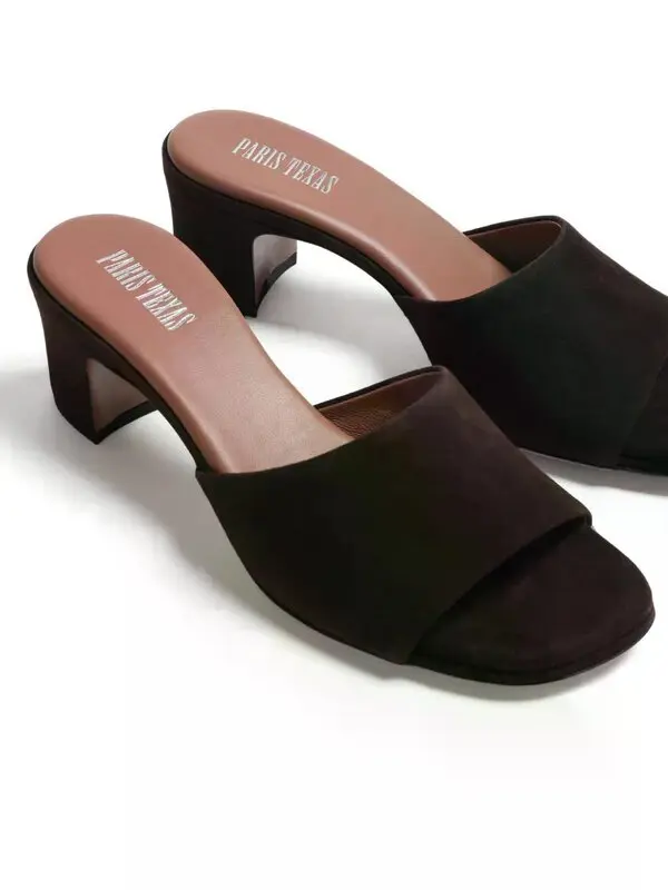 Paris Texas Ava Block-heel Mules - Brown