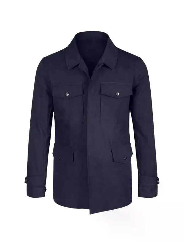 Kiton Chest-pocket Coat - Blue