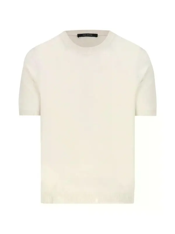 Tagliatore Crew-neck Short-sleeve Sweater - Neutrals