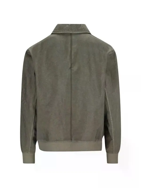 MASSIMO OSTI STUDIO Collared Zip Jacket - Green