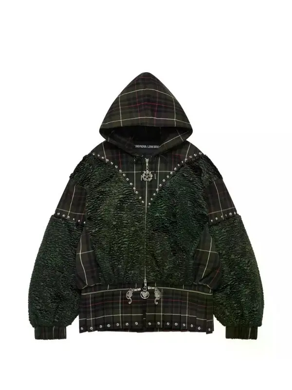 CHOPOVA LOWENA Tartan Hoodie - Grey