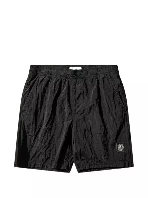 Stone Island Logo-patch Swim Shorts - Black