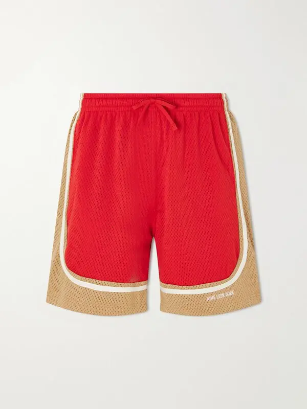 Aimé Leon Dore Logo-embroidered Mesh Drawstring Shorts