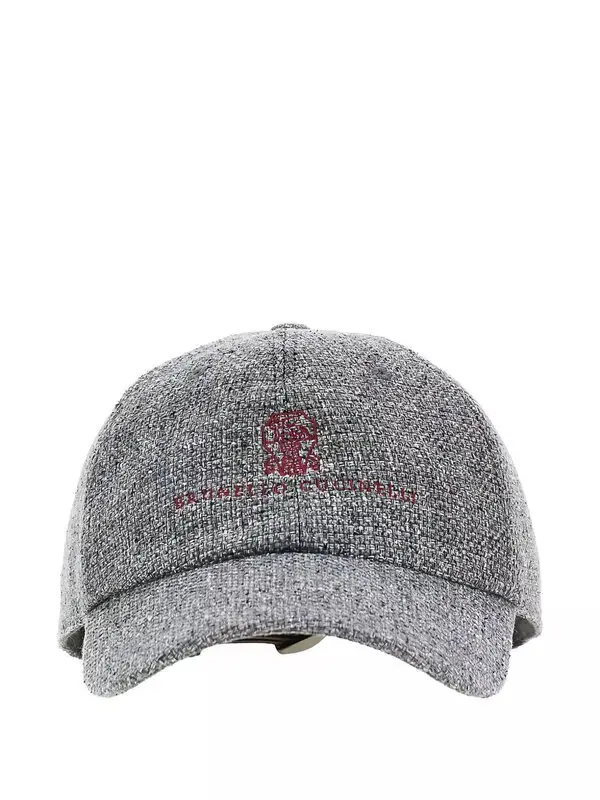 Brunello Cucinelli Textured Baseball Cap - Grey