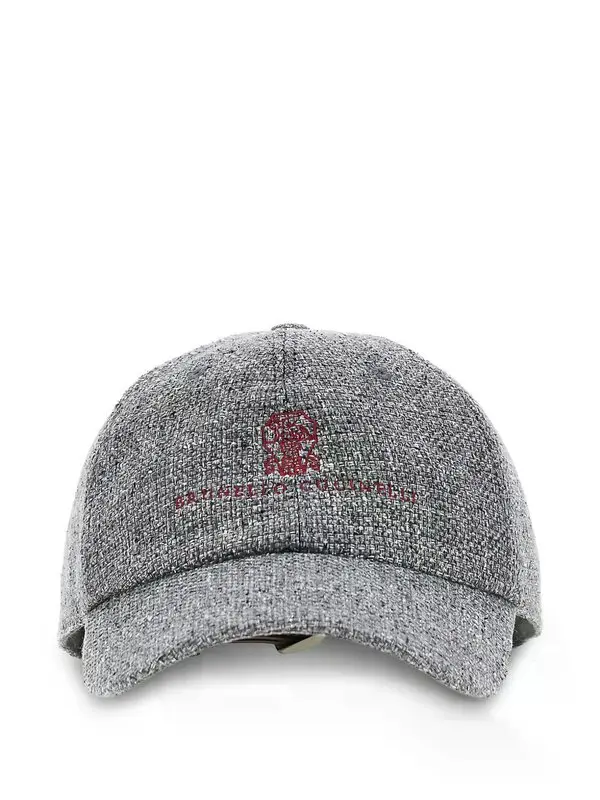 Brunello Cucinelli Textured Baseball Cap - Grey