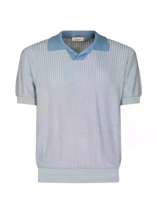 PIACENZA CASHMERE 1733 Short-sleeved Sweater - Blue