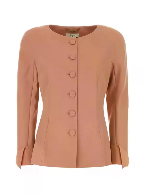 Chloé Wool Crepe Jacket - Pink