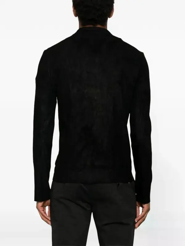 GIORGIO BRATO Zip-up Suede Biker Jacket