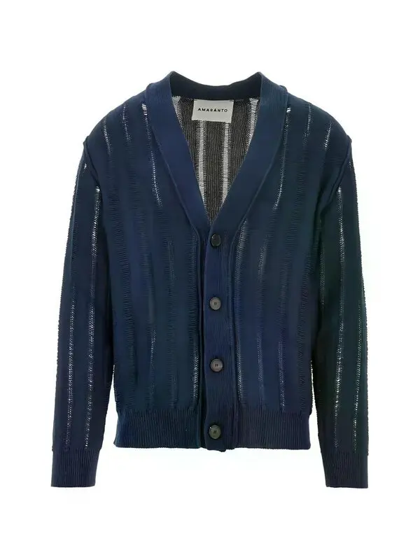 AMARANTO Buttoned Cardigan - Blue