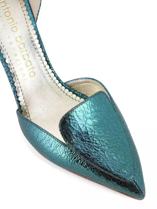 ANTONIO BARBATO MAESTRI VENEZIANI Cracked-effect Leather Pumps