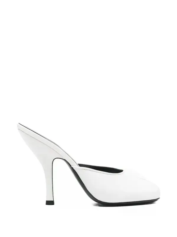 JUDE Peep-toe Mules - White
