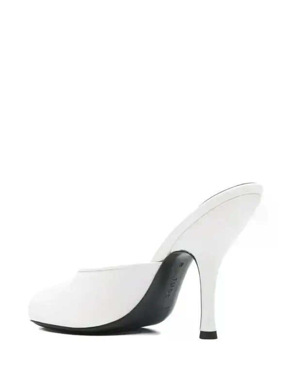JUDE Peep-toe Mules - White