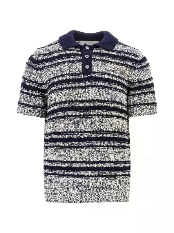 AMARANTO Striped Polo Shirt