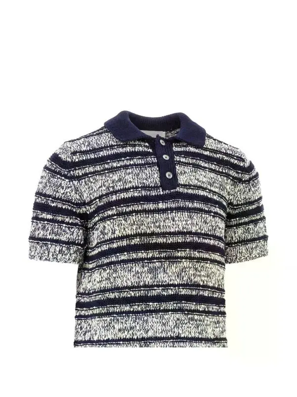 AMARANTO Striped Polo Shirt