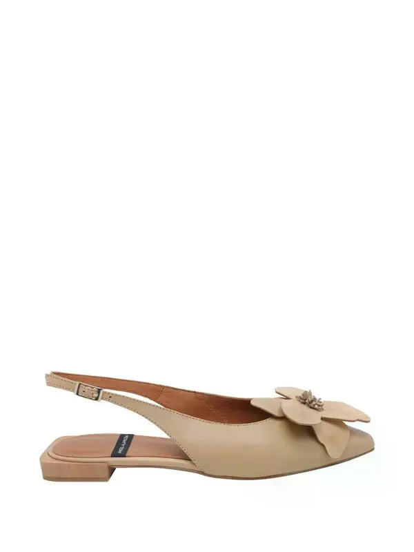 ANGEL ALARCON Fiora Flower Detail Pointed Pumps - Neutrals