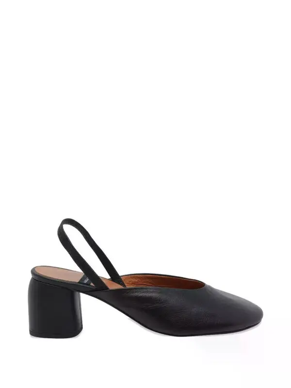ANGEL ALARCON Slingback Round-toe Pumps - Black