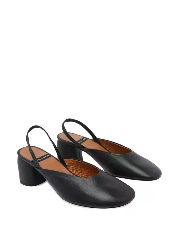 ANGEL ALARCON Slingback Round-toe Pumps - Black