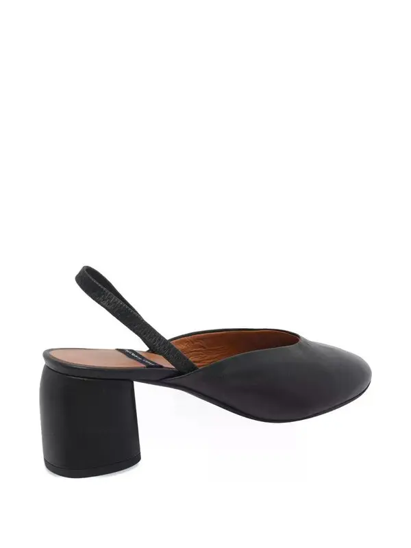 ANGEL ALARCON Slingback Round-toe Pumps - Black