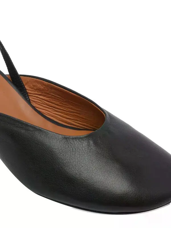 ANGEL ALARCON Slingback Round-toe Pumps - Black