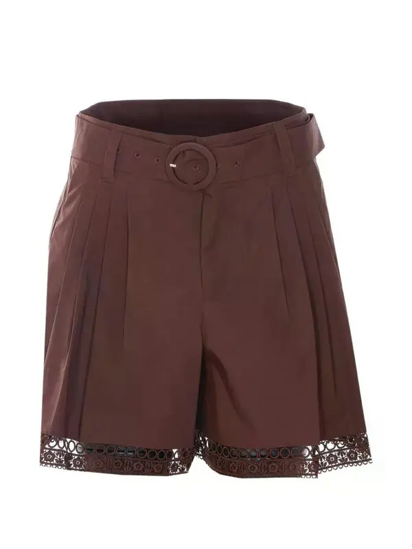 TWINSET Belted Shorts - Brown