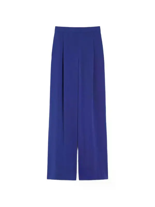 Max Mara High-waist Pleated Trousers - Blue