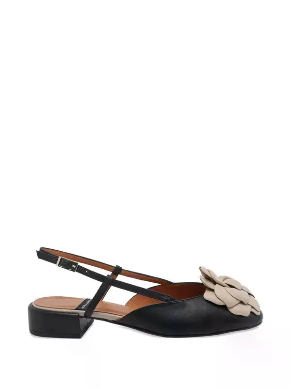 ANGEL ALARCON Flower Slingback Pumps - Black