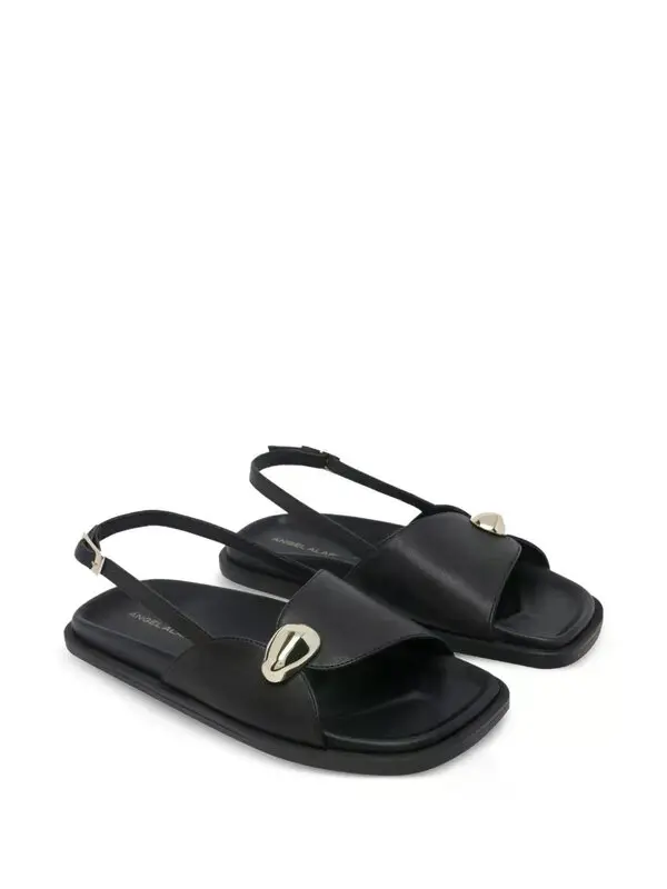 ANGEL ALARCON Square-toe Buckle Sandals