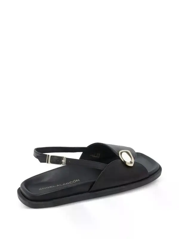 ANGEL ALARCON Square-toe Buckle Sandals