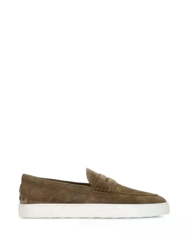 TOD'S Suede Leather Loafers - Brown