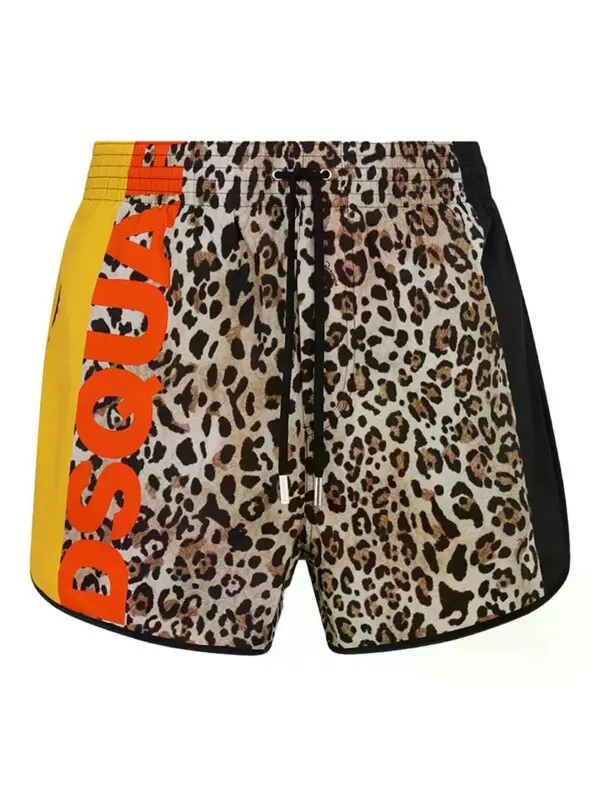 Dsquared2 Leopard Print Beachwear - Brown