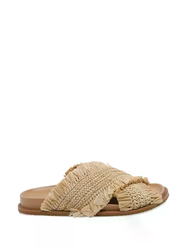 Michael Kors Peyton Raffia Sandals - Neutrals