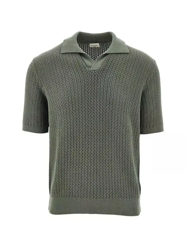 GALLIA Polo-collar T-shirt - Green