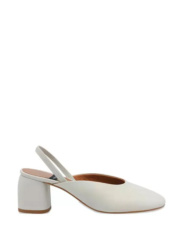 ANGEL ALARCON Slingback Round Toe Pumps - White