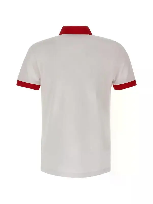 BOSS Paddy Flat-knit Logo Polo Shirt - White