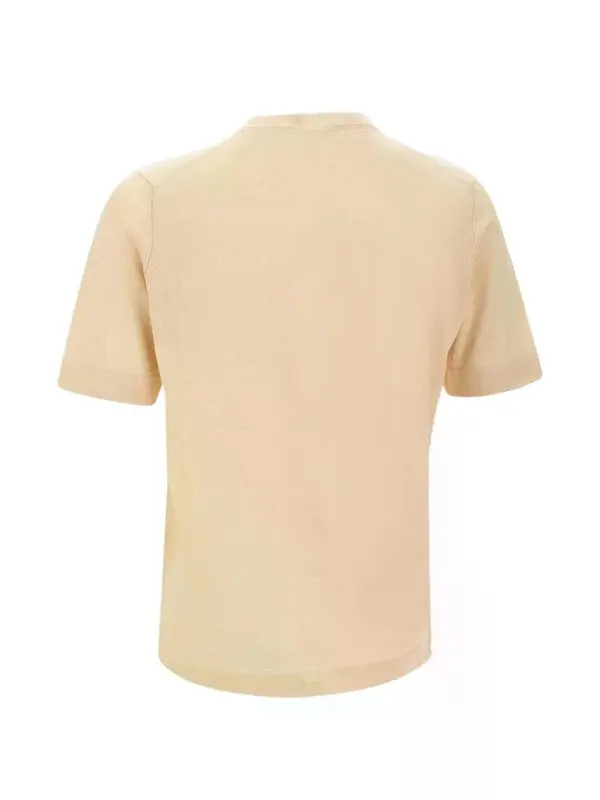 FILIPPO DE LAURENTIIS Ribbed Short-sleeve T-shirt - Neutrals