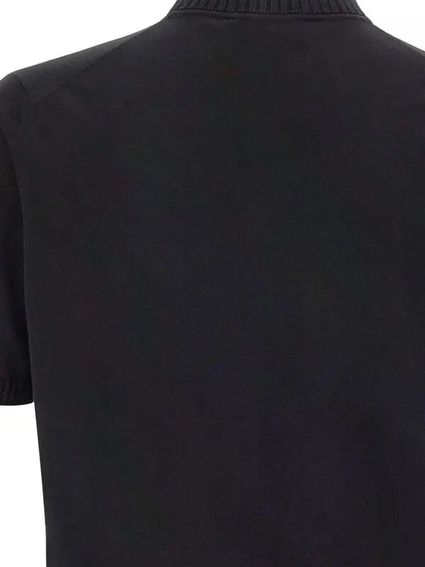 FILIPPO DE LAURENTIIS Ribbed Crewneck Short-sleeve Sweater - Black