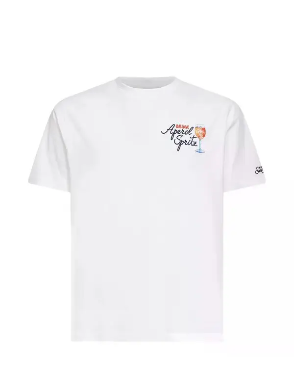 MC2 SAINT BARTH Drink-print T-shirt - White