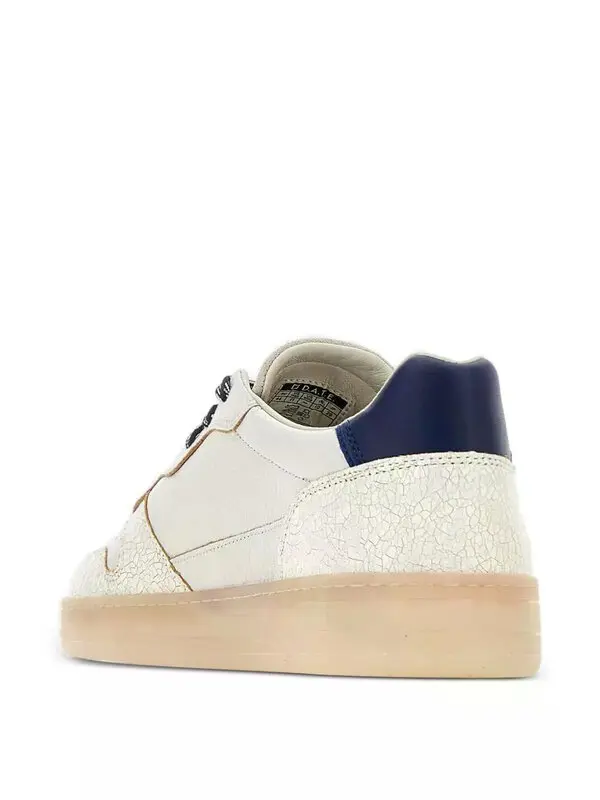 D.a.t.e. Crackle-effect Leather Sneakers - Neutrals
