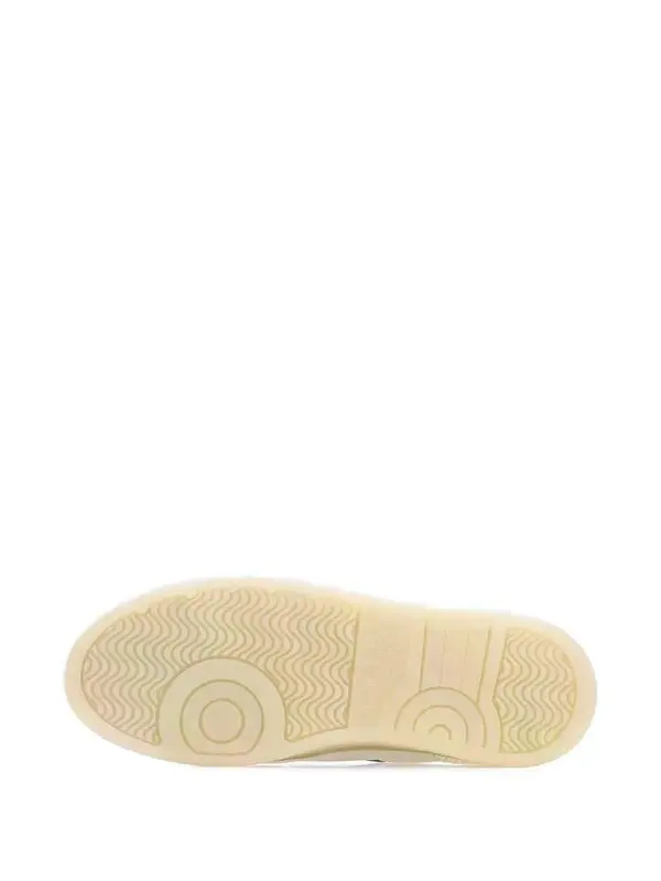 D.a.t.e. Crackle-effect Leather Sneakers - Neutrals
