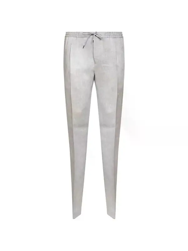 PT TORINO Drawstring Tailored Trousers - Grey