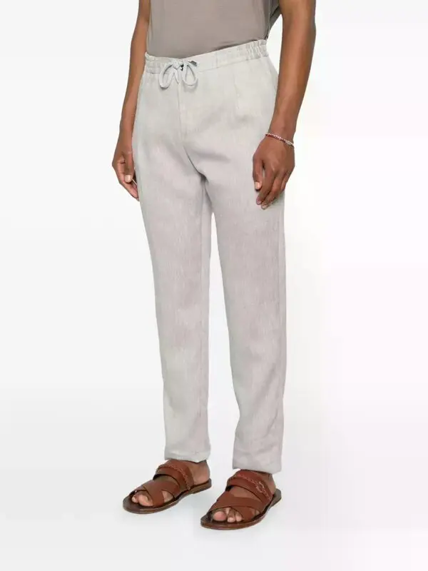 PT TORINO Drawstring Tailored Trousers - Grey