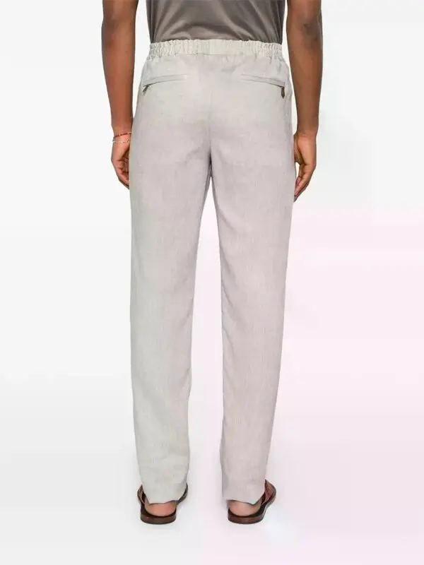 PT TORINO Drawstring Tailored Trousers - Grey