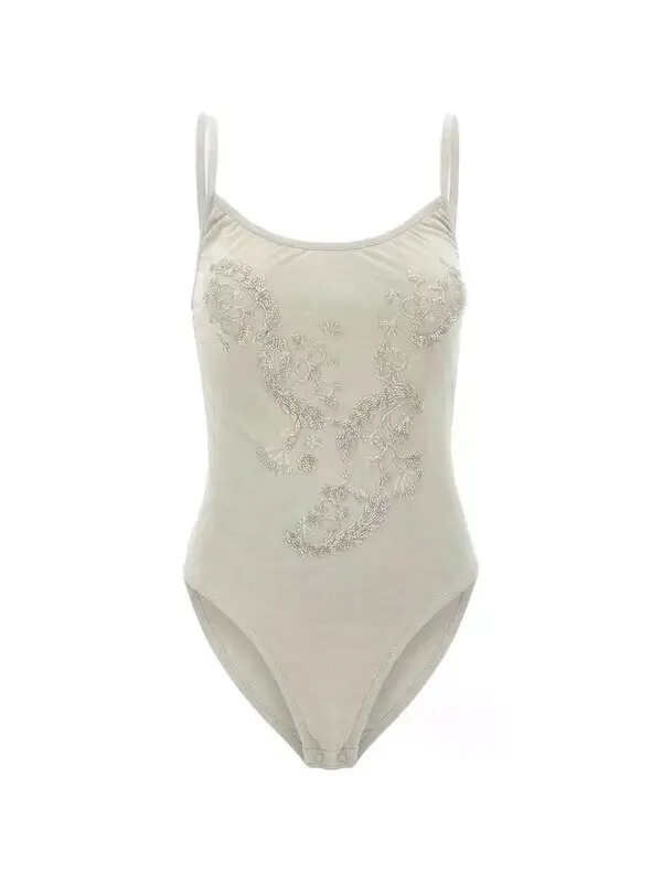 JACQUES Jewel-embroidered Bodysuit
