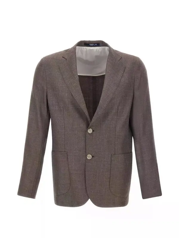 BARBA NAPOLI Easy J Mono Patch-pockets Blazer - Brown