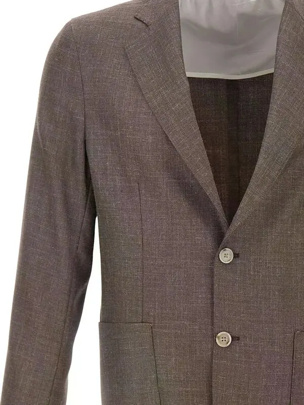 BARBA NAPOLI Easy J Mono Patch-pockets Blazer - Brown