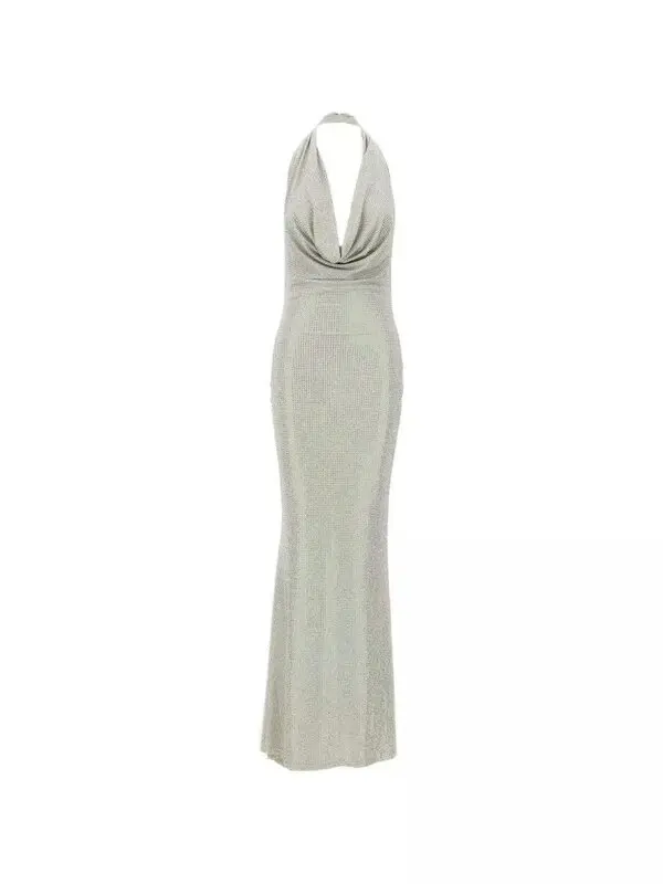 TWENTY FOURHAITCH Kuta Draped Mermaid Dress - Silver